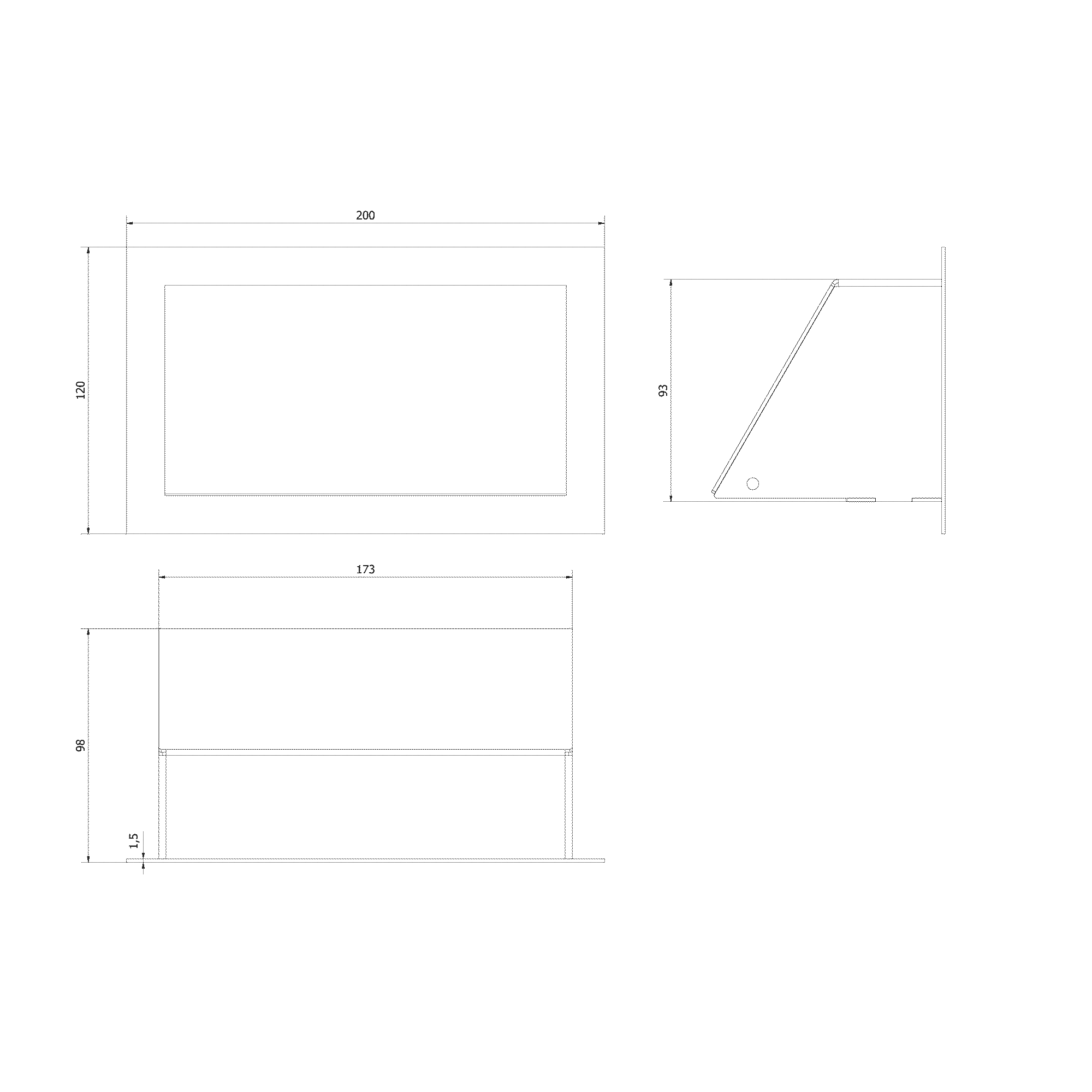 Grid LUFT 12x20 45Degrees black | Kratki