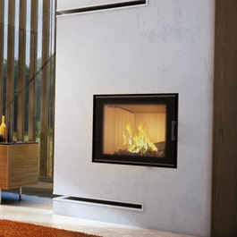 ατσάλινο ενεργειακό τζάκι KRATKI NADIA 10 kW Ø 200 MSK GLASS | Kratki