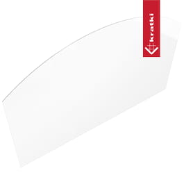 Podstawa szklana pod piec lub kominek MARTINA - Półokrągła, Wymiary ...
